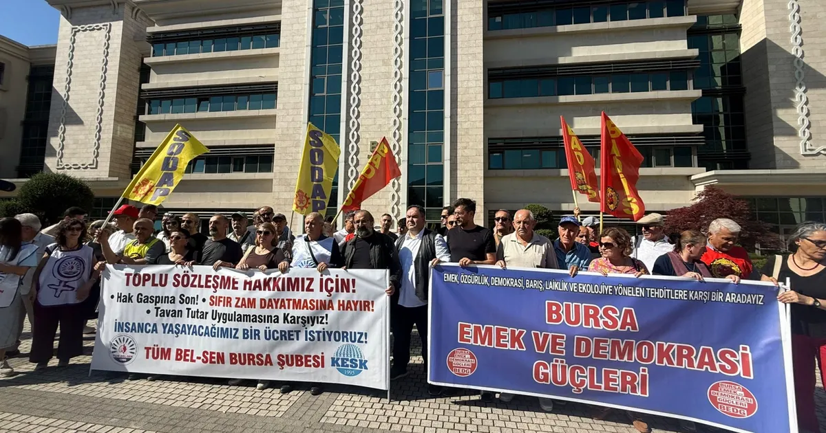TÜM BEL-SEN’den Bursa büyükşehir önünde sert tepki: Toplu sözleşme ...