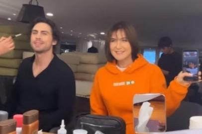 Şevval Sam'dan oğlu Taro Emir Tekin'in Yalı Çapkın'ı setine ziyaret ...