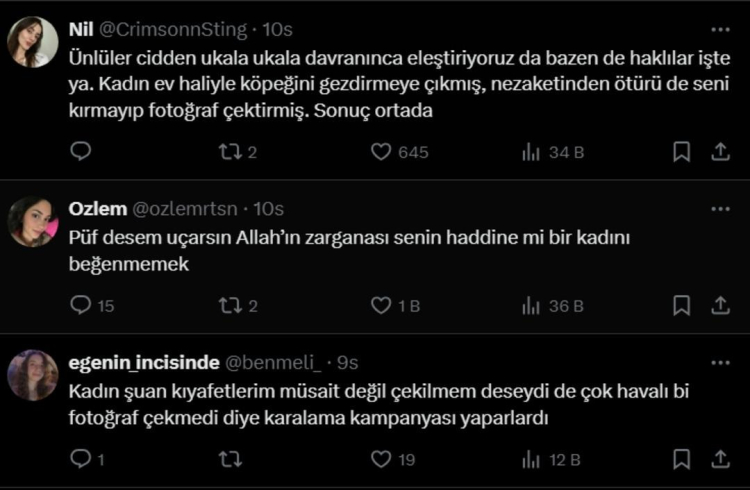 Burcu Özberk'i görüp fotoğraf çektirdi, şoke eden notla paylaşınca ...